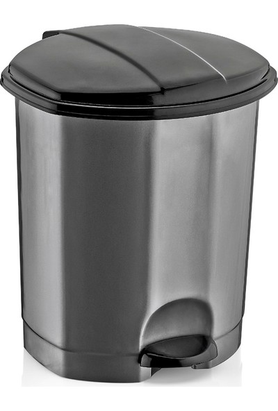 Vienev 5 lt Pedallı Çöp Kovası Siyah
