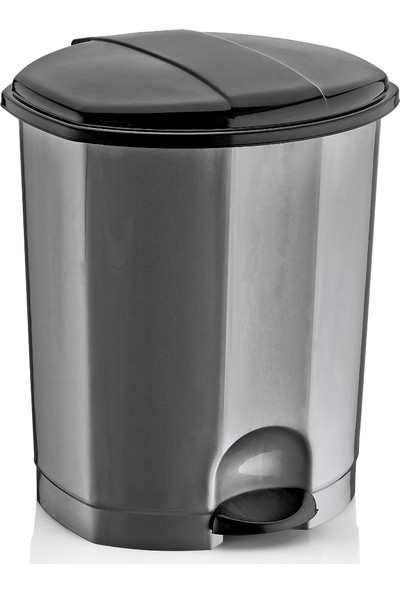 Vienev 30 lt Pedallı Çöp Kovası Siyah