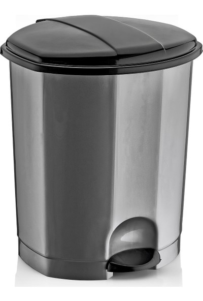 Vienev 50 lt Pedallı Çöp Kovası Siyah
