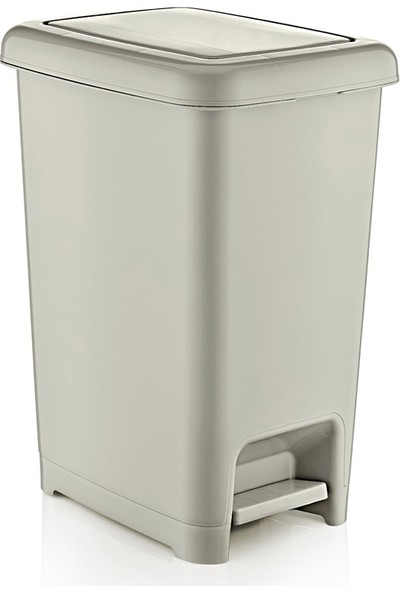 Vienev 10 lt Slim Pedallı Çöp Kovası Bej Vienev 10 lt Slim Pedallı Çöp Kovası Bej