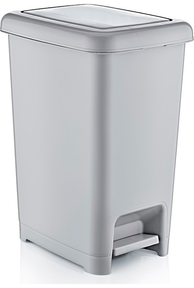 Vienev 10 lt Slim Pedallı Çöp Kovası Gri