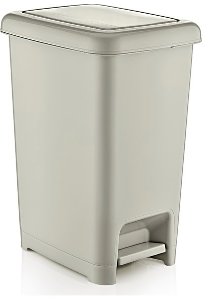 Dünya Plastik 25 lt Slim Pedallı Çöp Kovası Bej Dünya Plastik 25 lt Slim Pedallı Çöp Kovası Bej