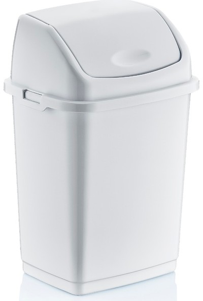 Dünya Plastik 5 lt Fantasy Çöp Kovası Beyaz