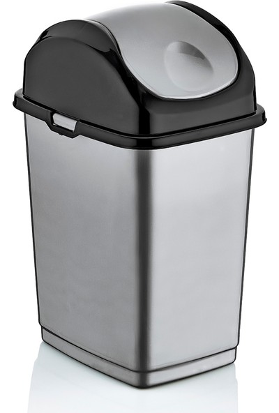 Dünya Plastik 10 lt Slim Çöp Kovası Siyah