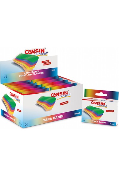 Cansın Plast Renkli Yara Bandı 20 Adet Cansın Plast Renkli Yara Bandı 20 Adet