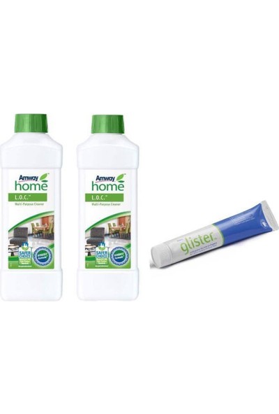 Amway L.O.C. Çok Amaçlı Temizleyici 1 Lt 2 Adet ve Diş Macunu Amway L.O.C. Çok Amaçlı Temizleyici 1 Lt 2 Adet ve Diş Macunu