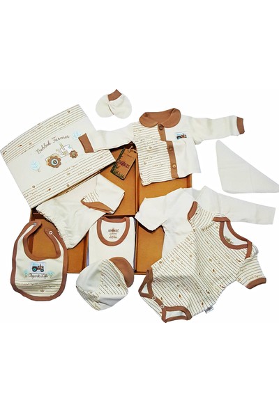 Karyel Bebe Farmer 10 Parça Organik Lisanslı Erkek Bebek Hastane Çıkışı Yeni Doğan Zıbın Seti Karyel Bebe Farmer 10 Parça Organik Lisanslı Erkek Bebek Hastane Çıkışı Yeni Doğan Zıbın Seti