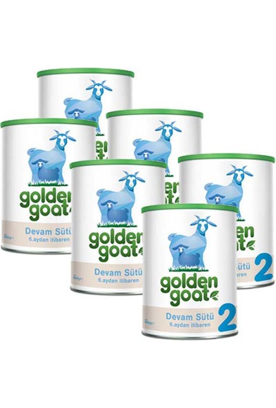 Golden Goat 2 Keçi Sütü Bazlı Devam Sütü 400 gr - 6'lı Golden Goat 2 Keçi Sütü Bazlı Devam Sütü 400 gr - 6'lı