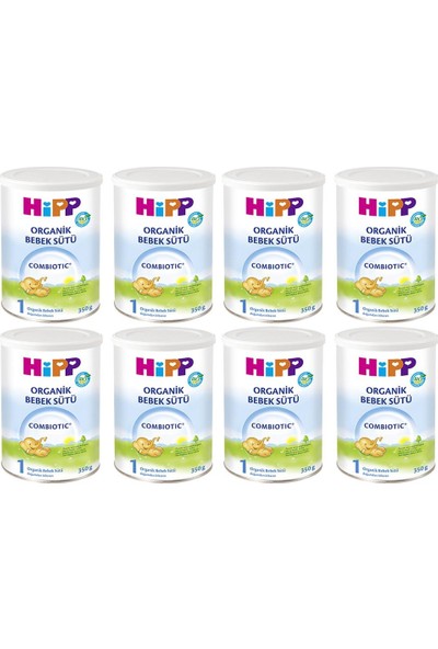 Hipp 1 Organik Combiotic Bebek Sütü 350 gr - 8'li Hipp 1 Organik Combiotic Bebek Sütü 350 gr - 8'li