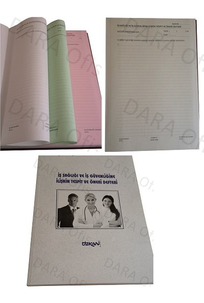 Özkan İş Sağlığı Tespit Öneri Defteri 20X3 Yaprak