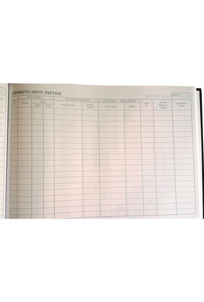 Özkan Ziyaretçi Kayıt Defteri Ciltli 96 Yaprak