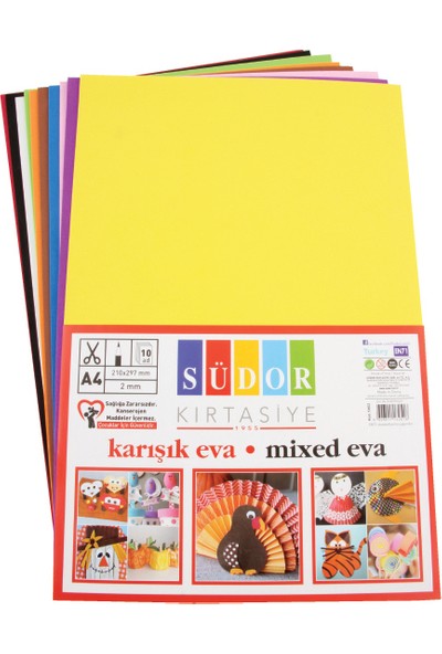 Südor Eva 20X30 Cm 2 Mm 10 Renk Karışık Sk02