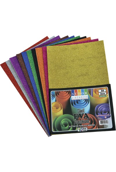 Südor Eva 20X30 Cm 2 Mm 10 Renk Simli Yapış. Sk18 Südor Eva 20X30 Cm 2 Mm 10 Renk Simli Yapış. Sk18