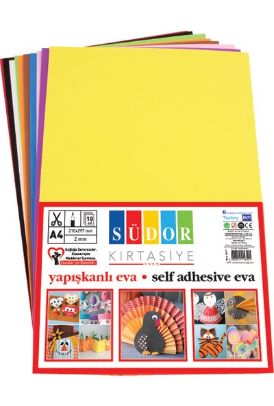 Südor Eva 20X30 Cm 2 Mm 10 Renk Yapışkanlı Sk17