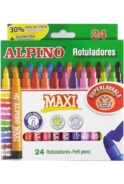 Alpino Maxi Jumbo Keçeli Kalem 24 Lü