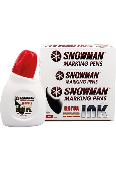Snowman Beyaz Tahta Kalemi Mürekkebi 30Cc Kırmızı Snowman Beyaz Tahta Kalemi Mürekkebi 30Cc Kırmızı