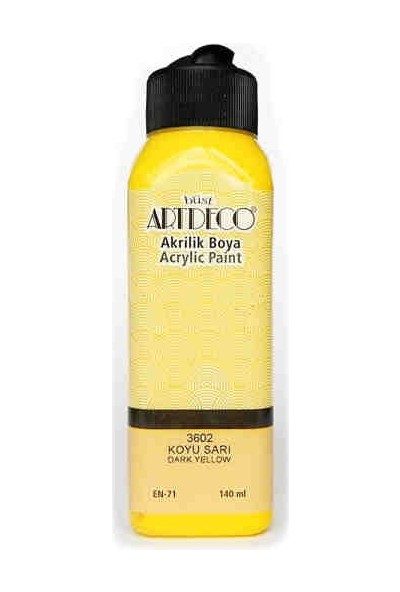 Artdeco Akrilik Boya 140 Ml Koyu Sarı Y-070R-3602