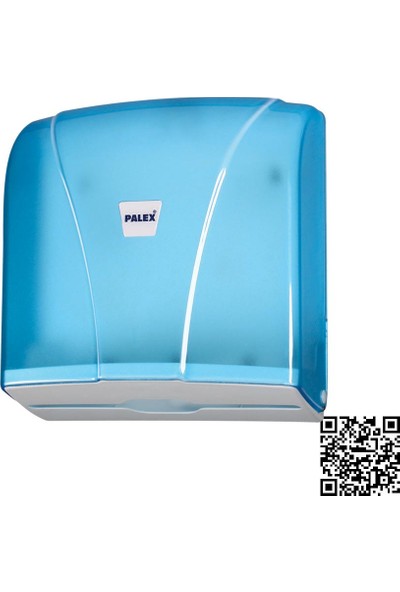 Palex 3464-1 Z Katlı Havlu Dispenseri Şeffaf Mavi