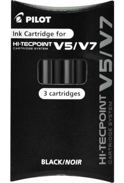 Pilot V7 Hi-Tecpoint Karuşlu Yedek 3'lü Siyah
