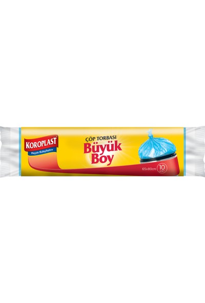 Koroplast Büyük Boy Çöp Torbası 10'lu 65x80 cm