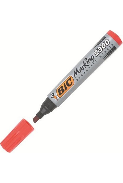 Bic 2300 Kesik Uç Markör Kalem Renk - Kırmızı Bic 2300 Kesik Uç Markör Kalem Renk - Kırmızı