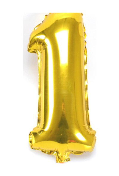 Qr Party 1 Numara İlk Yaş Doğum Günü Balonu 100 cm Folyo Balon Sarı Qr Party 1 Numara İlk Yaş Doğum Günü Balonu 100 cm Folyo Balon Sarı
