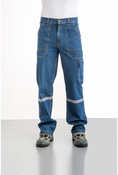 Mervem Kot İş Pantolonu Kargo Cepli %100 Pamuk Reflektörlü