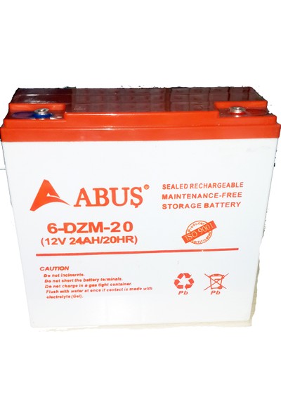 Abus Akü 6-Dzm-20 12 Volt 24 Ah Elektrikli Bisiklet Aküsü ( Üretim Yılı: 2022 ) Abus Akü 6-Dzm-20 12 Volt 24 Ah Elektrikli Bisiklet Aküsü ( Üretim Yılı: 2022 )