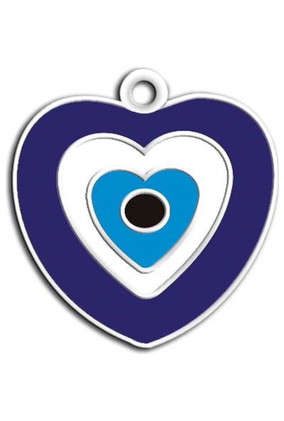 Dalis Pet Tag - Mineli Seri Büyük Nazar Boncuklu Künye - Mavi Dalis Pet Tag - Mineli Seri Büyük Nazar Boncuklu Künye - Mavi