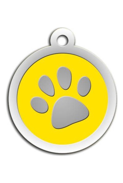 Dalis Pet Tag - Mineli Seri Pati Desenli Künye - Sarı