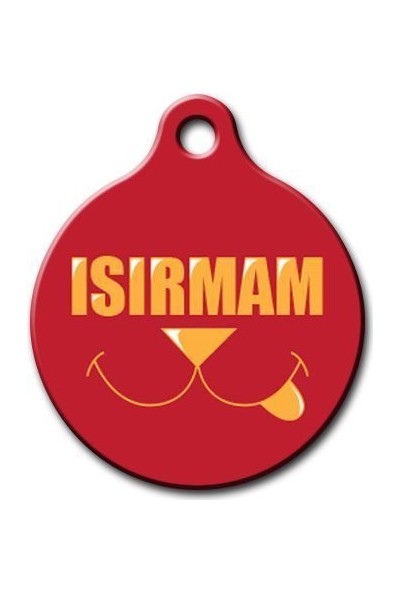 Dalis Pet Tag - Isirmam Desenli Yuvarlak Köpek Künyesi