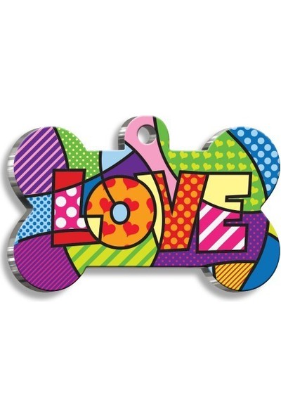 Pet Tag Art Love Picasso Kemik Şekilli Köpek Künyesi: 2,6 x 3,8 cm Pet Tag Art Love Picasso Kemik Şekilli Köpek Künyesi: 2,6 x 3,8 cm