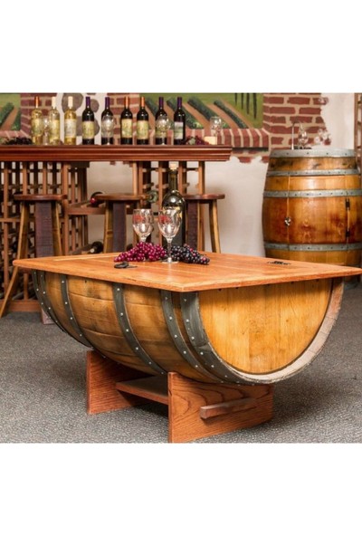 Masifart Fıçı Orta Sehpa Naturel 120 Cm Ahşap Şarap Fıçısından Masifart Fıçı Orta Sehpa Naturel 120 Cm Ahşap Şarap Fıçısından