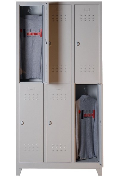 Gökerler Çelik 6'Lı Soyunma Dolabı Eko