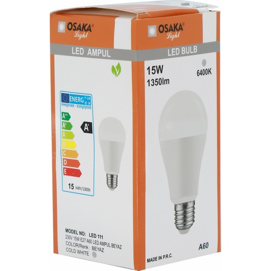 Osaka Light 15Watt-100watt A-60 Led Ampül Beyaz Fiyatı
