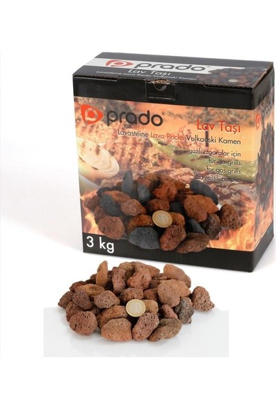Prado Dekoratif Akvaryum Taşı, Lav Taşı 3Kg