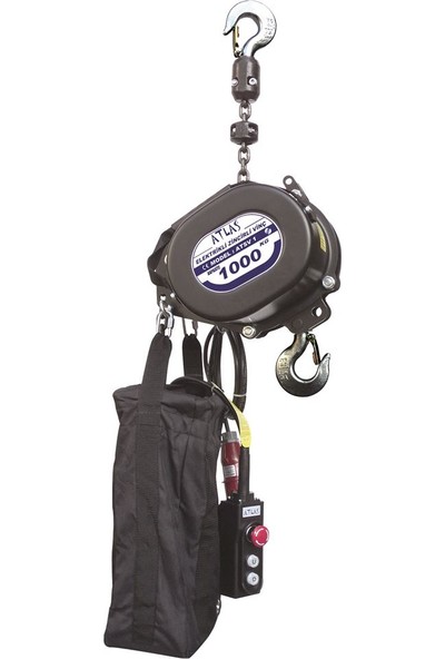 Atlas Atsv1 2 Hareketli Elektrikli Zincirli Vinç, Trifaze 380Volt, 1 Ton