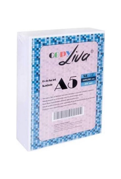 Copy Liva A5 80 gr. Fotokopi Kağıdı 500 sf.