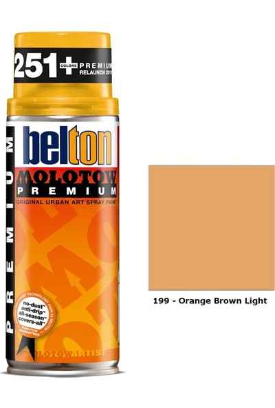 Molotow Sprey Boya 400 ML Orange Brown Light N:199 Molotow Sprey Boya 400 ML Orange Brown Light N:199