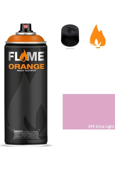 Flame Orange 400 ML Sprey Boya N:399 Erica Light