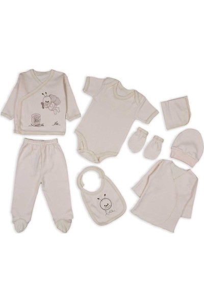 İpeksi Kız - Erkek Unisex Organik 8'li Hastane Çıkışı