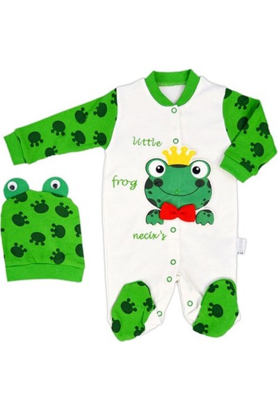 Necix Kurbağalı 2'li Bebek Tulum