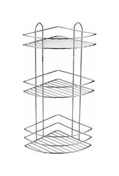 Şafak 3 Katlı Lamalı Banyo Köşeliği Şampuanlık