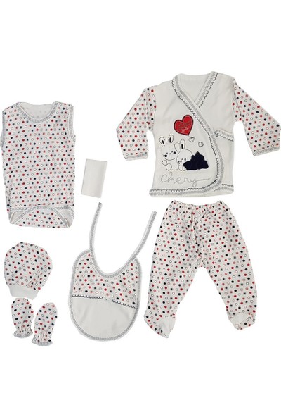 Webombinoo 7'li Lacivert Kız Bebek Tavşanlı Hastane Çıkışı Seti