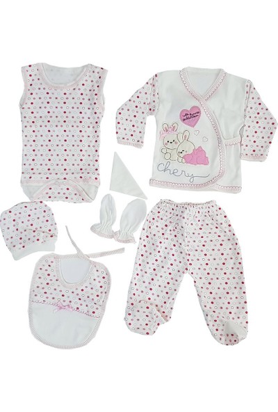Webombinoo 7'li Pembe Kız Bebek Tavşanlı Hastane Çıkışı Seti Webombinoo 7'li Pembe Kız Bebek Tavşanlı Hastane Çıkışı Seti