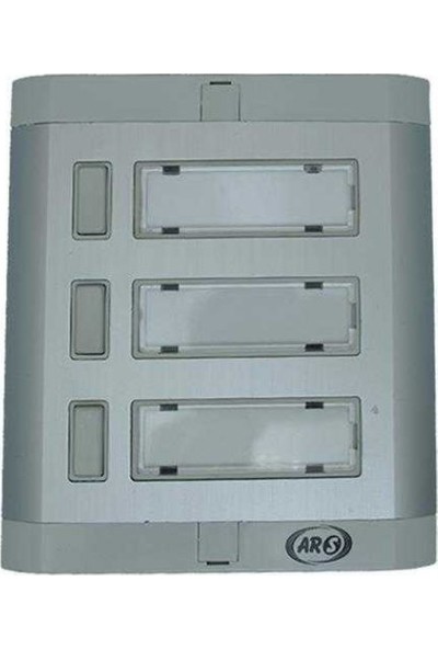 Ars 3'Lü Alüminyum Zil Butonu