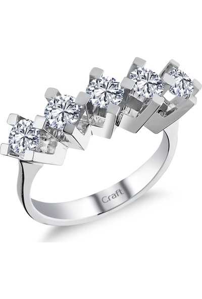 Craft Pırlanta 1.50 Karat Beştaş Pırlanta Yüzük