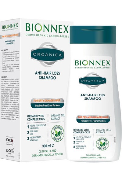 Bionnex Organica Saç Dökülmesine Karşı Bakım Şampuanı Kuru Saçlar 300ml Bionnex Organica Saç Dökülmesine Karşı Bakım Şampuanı Kuru Saçlar 300ml