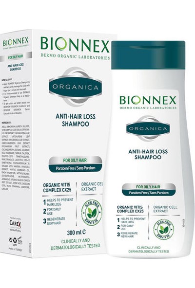 Bionnex Organica Saç Dökülmesine Karşı Bakım Şampuanı Yağlı Saçlar 300ml