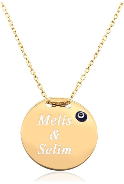 İndigo Takı Kişiye Özel Altın Kaplama İsimli Plaka Nazar Gümüş Kolye İndigo Takı Kişiye Özel Altın Kaplama İsimli Plaka Nazar Gümüş Kolye